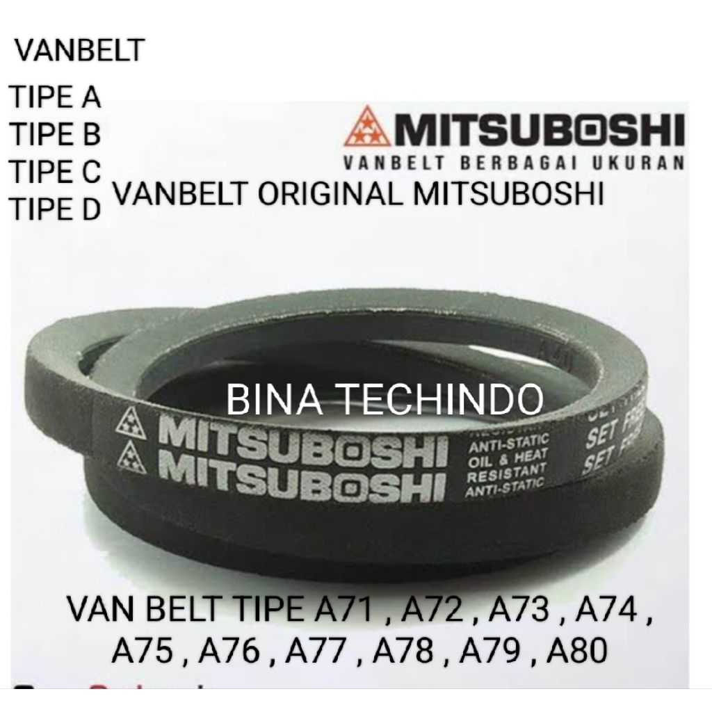 Jual VANBELT MITSUBOSHI A71 , A72 , A73 , A74 , A75 , A76 , A77 , A78 ...