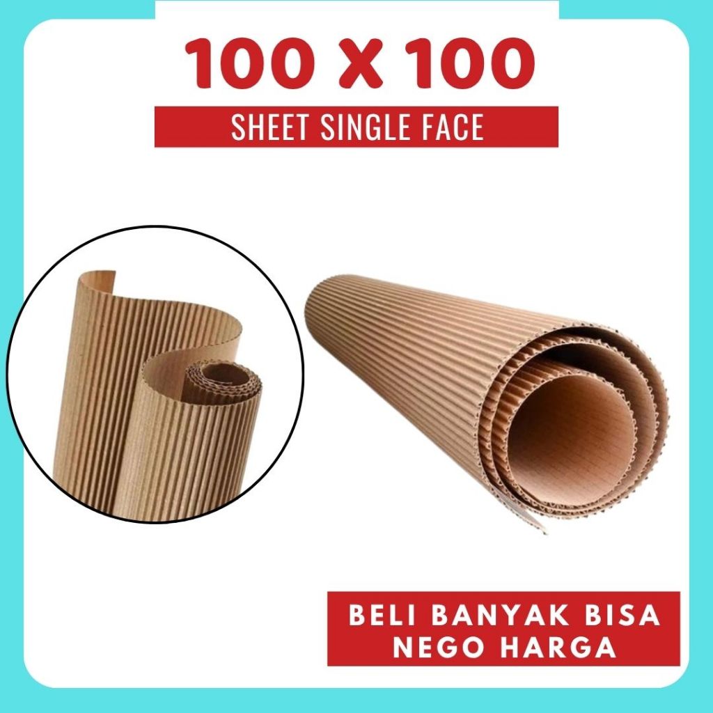 Jual Kardus Lembaran Single Face 100x100 Polos Corrugated 1m x 1m ...