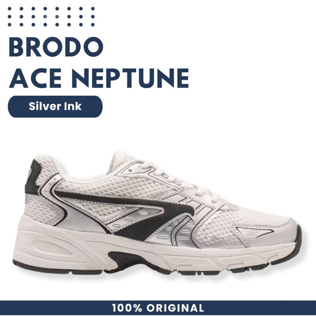 Jual BRODO Ace Neptune Silver Ink Original Sepatu Sneakers Casual Pria ...