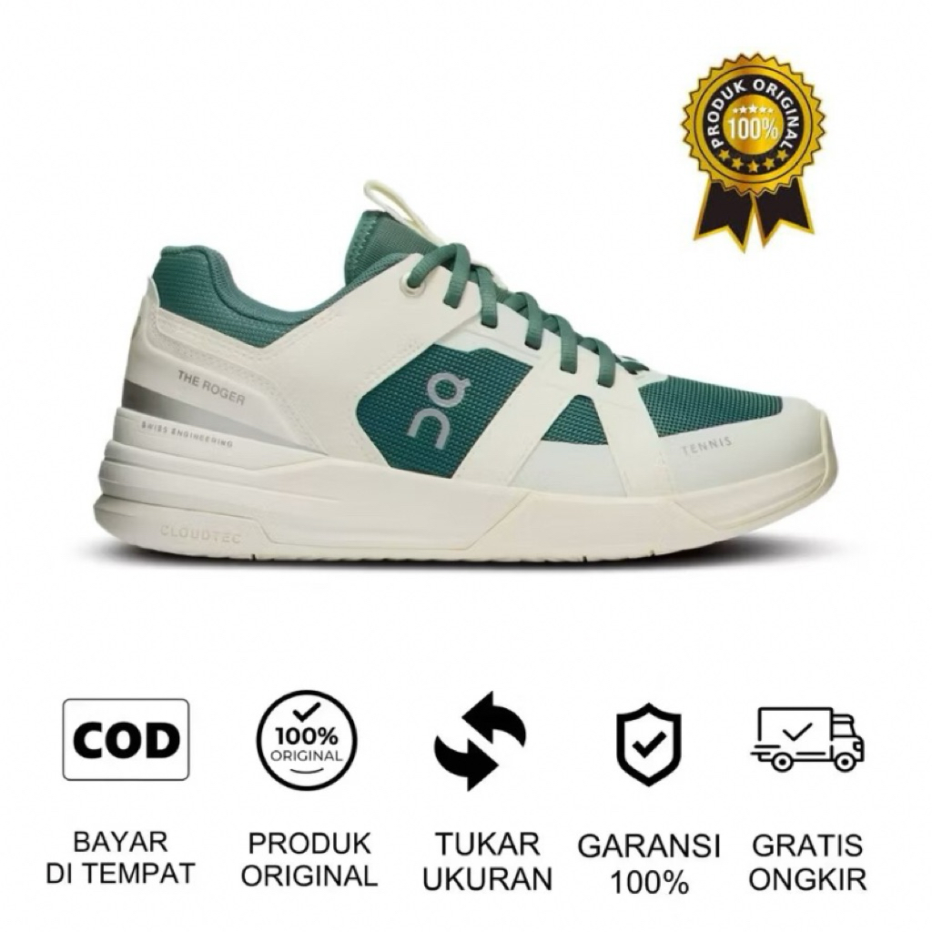 Jual SEPATU TENIS ON CLOUD THE ROGER CLUB HOUSE PRO LVORY EVERGREEN ...