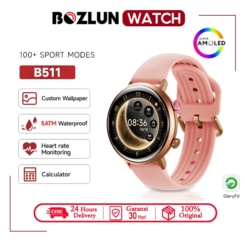 Jual Bozlun B511 Smartwatch 5ATM Waterproof AMOLED Screen SmartWatch ...