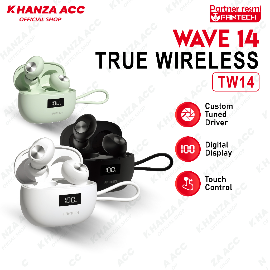 Jual FANTECH WAVE 14 TW14 Earphone TWS Bluetooth 5.3 | Shopee Indonesia