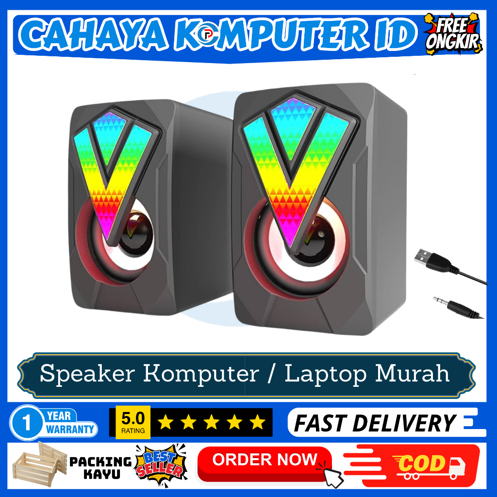 Jual Speaker Komputer PC untuk Gaming Super Bass K-2039 RGB LED Light ...