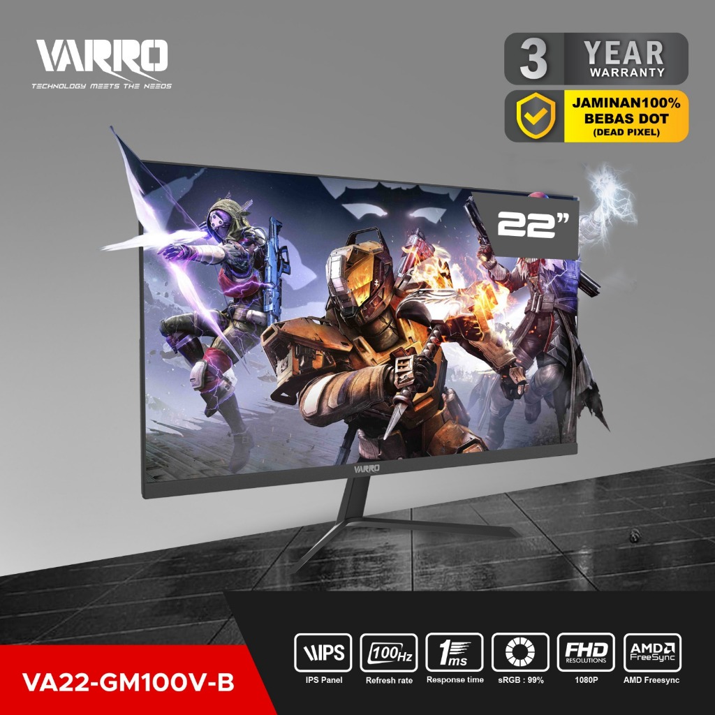 Jual varro Monitor M100V-B full hd | Shopee Indonesia