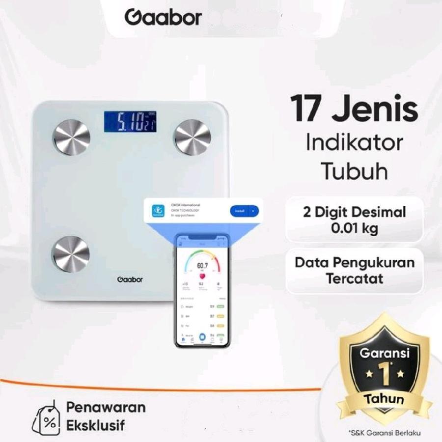 Jual Digital Weight Scale Gaabor GWS-M02A | Timbangan komposisi fat ...