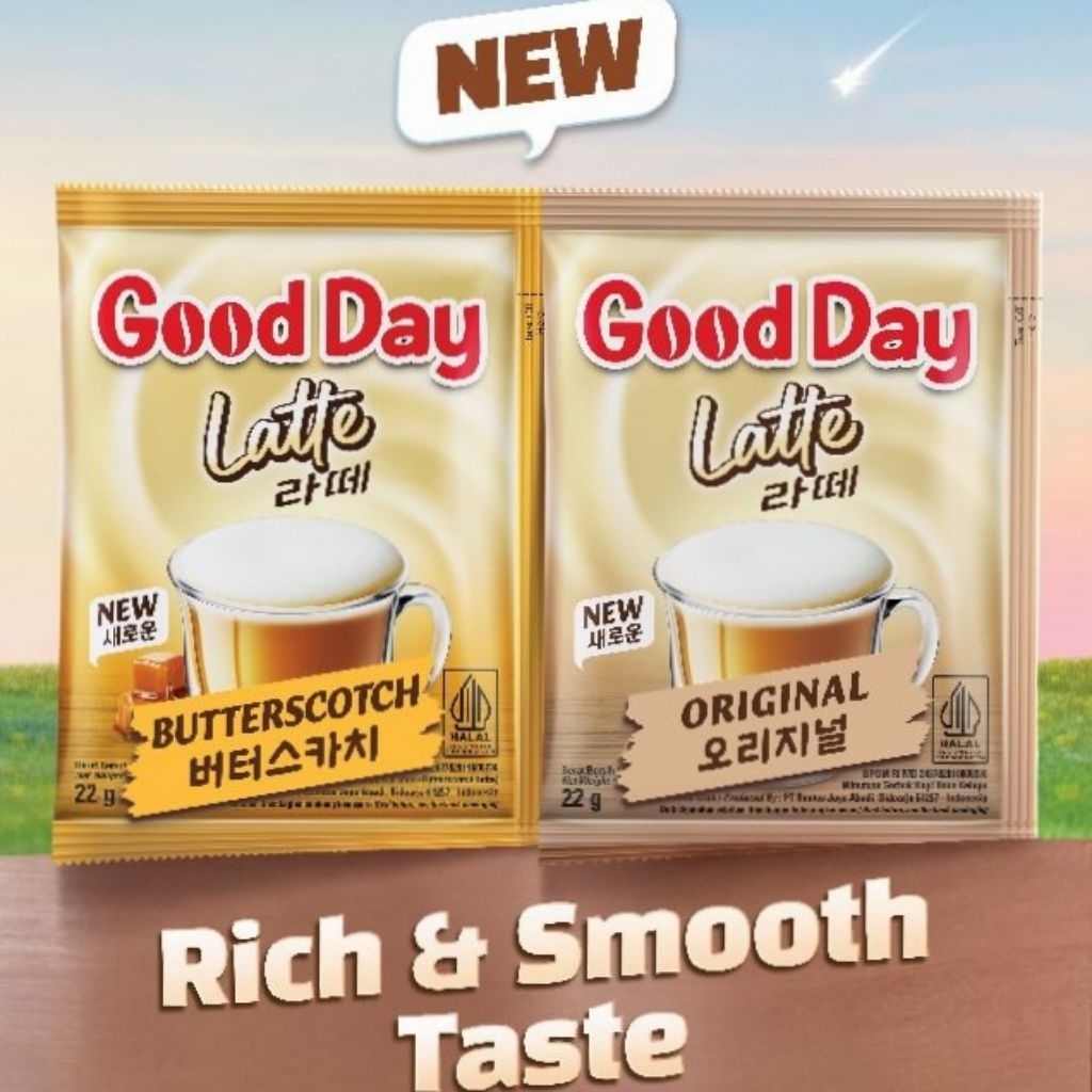 Jual NEW Good Day Latte 10 Sachet Butterscotch Dan Original-Coffee-Kopi ...