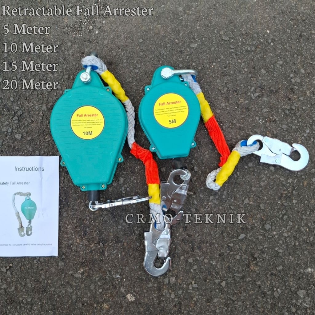 Jual Retractable Fall Arrester 5 10 15 20 Meter Fall Arrestor / Arester ...
