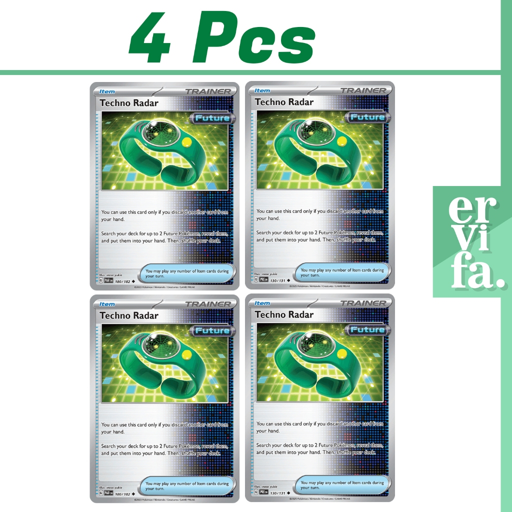 Jual 4Pcs Techno Radar Trainer Item Pokemon Card ENGLISH | Shopee Indonesia