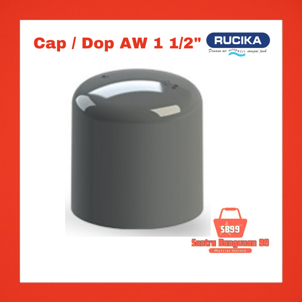 Jual Rucika Dop Cap PVC 1 1/2" Inch AW (Tebal) | Shopee Indonesia