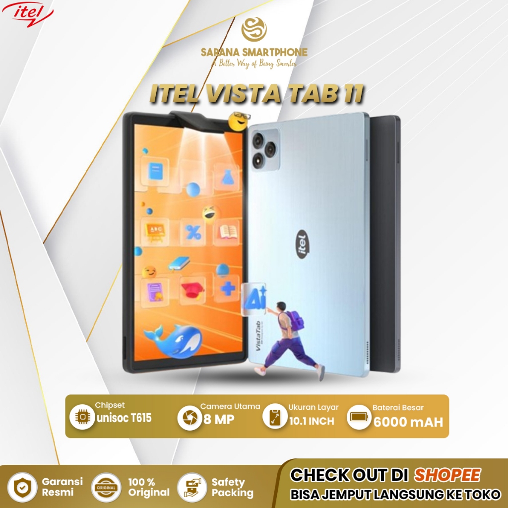 Jual Itel Vista Tab 11 4+(Extended Ram 8GB) / 128GB Bisa SIM CARD ...