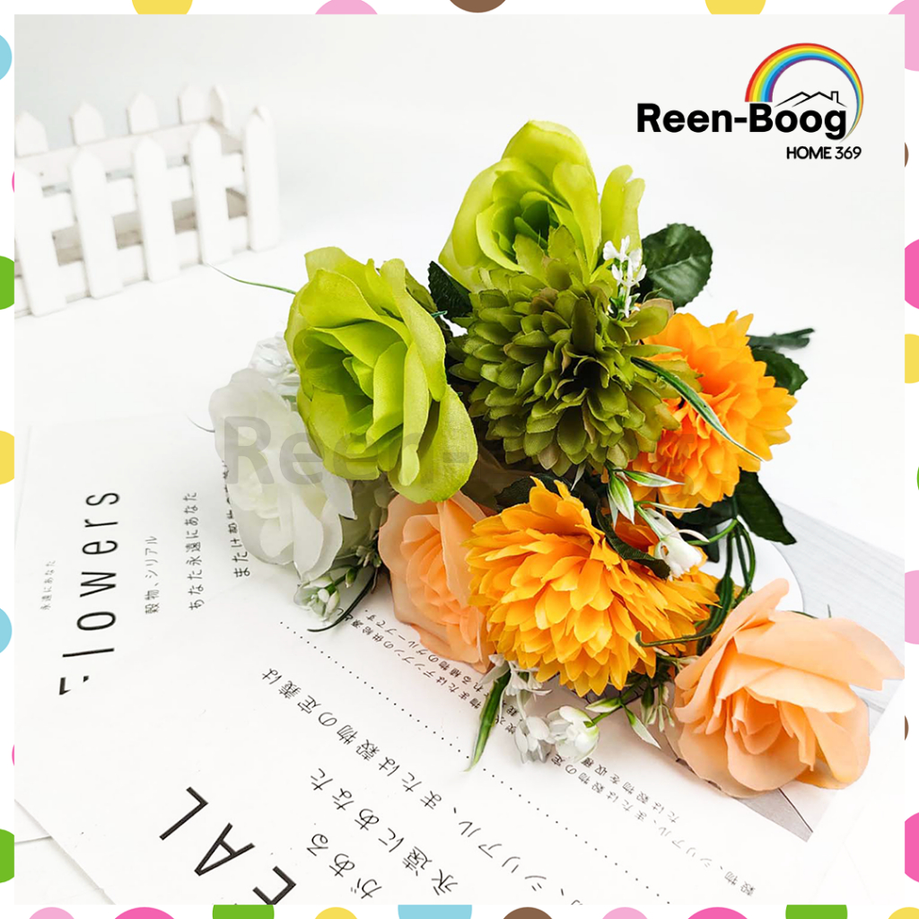 Jual Bunga Rose Mix Cabang 5 Artificial Flower Hiasan Seserahan Rustic ...