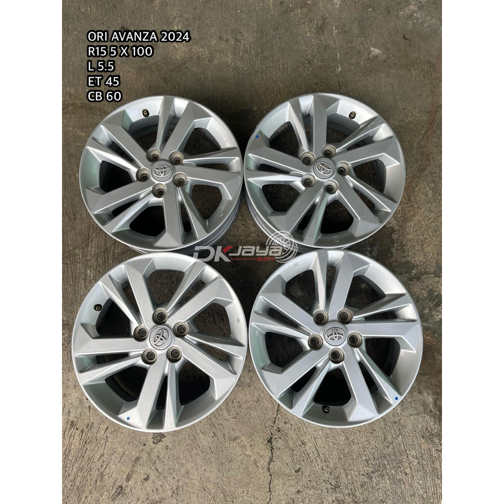 Jual VELG ORI AVANZA XENIA 2024 R15 5x100 (HARGA UNTUK 1PCS VELG ...