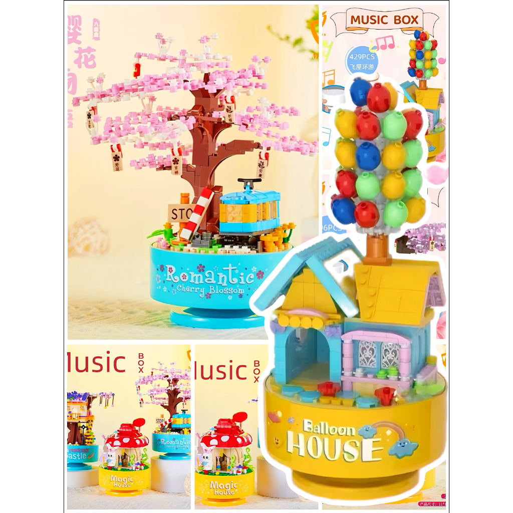 Jual Mr toys Music Box Block Forest Treehouse Construction Sets Model ...
