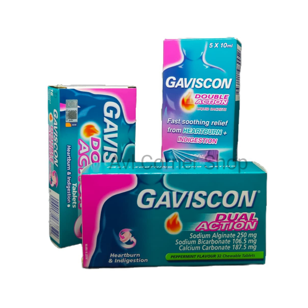 Jual Gaviscon Dual Action Tablet & Liquid / Obat Sakit Perut / Mulas ...
