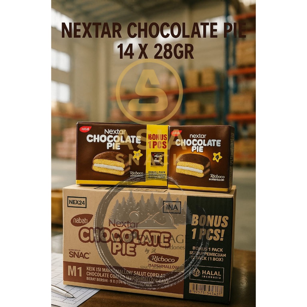 Jual NABATI NEXTAR CHOCOLATE PIE / PIE COKLAT BOX 14 X 28GR | Shopee ...