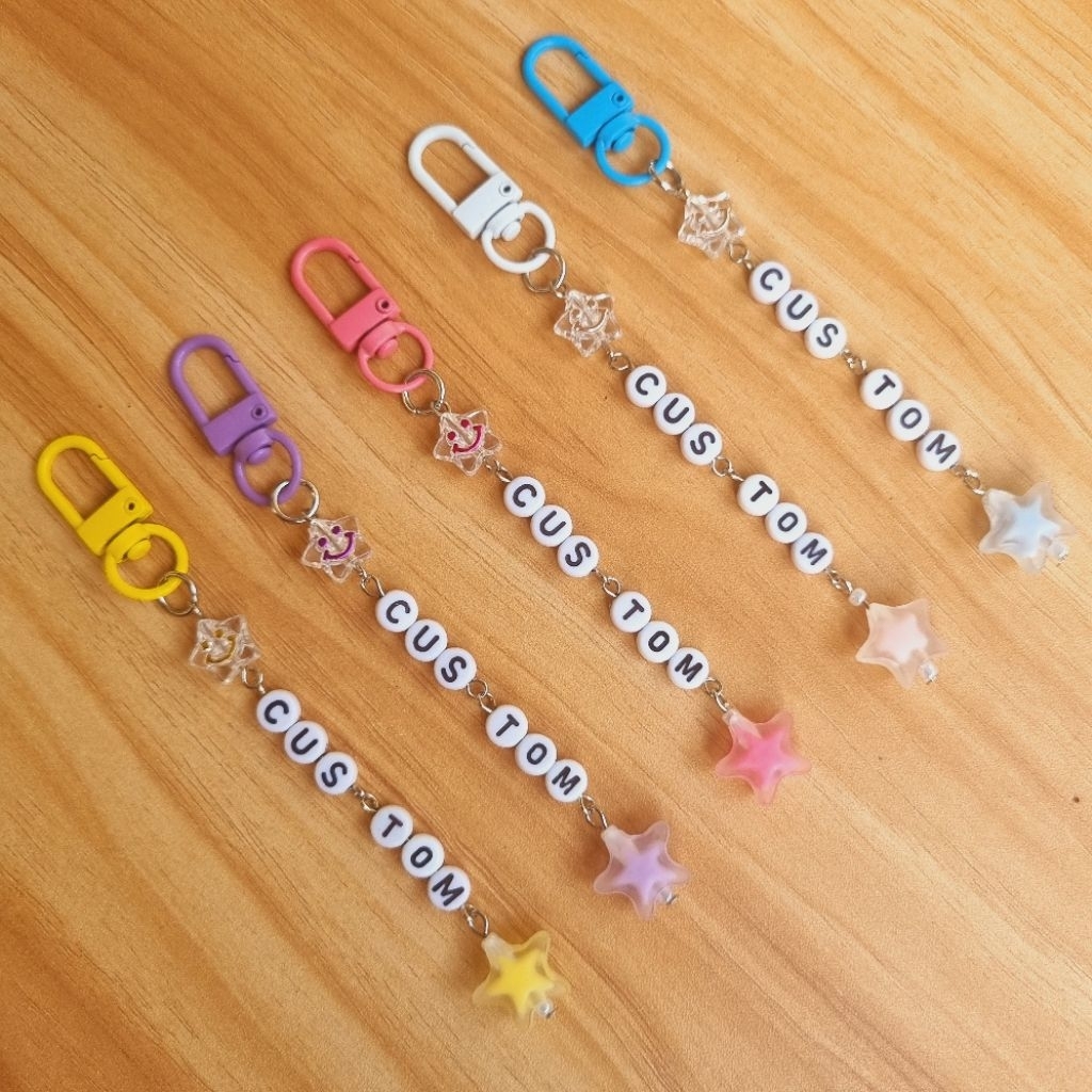 Jual Gantungan Kunci Custom Nama Manik | Keychain Manik Caga | Shopee ...