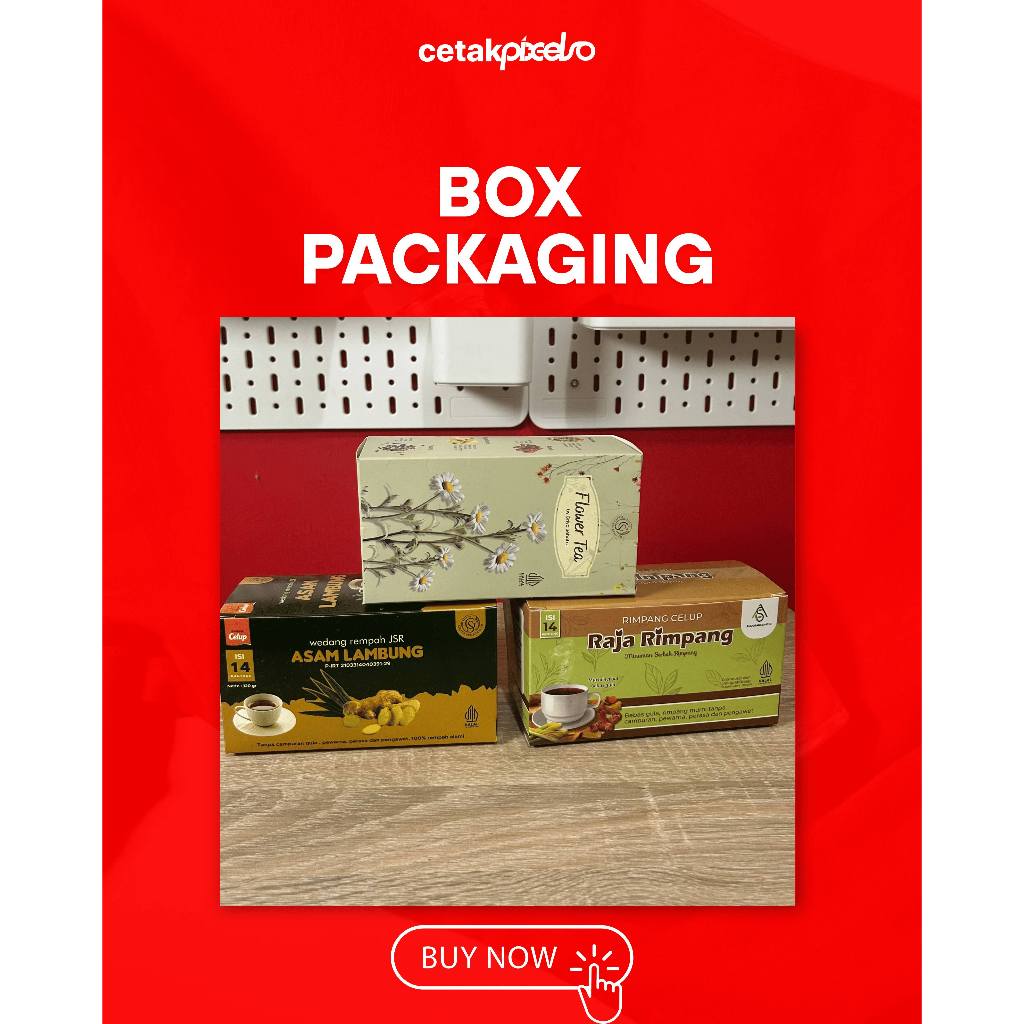 Jual Packaging box custom snack skincare UMKM by cetakpixelso | Shopee ...