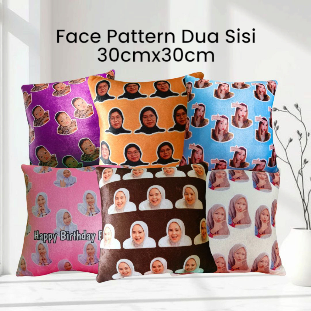 Jual Bantal Custom Foto Ukuran 30x30 (Pattren)/Bisa 2Sisi | Shopee ...