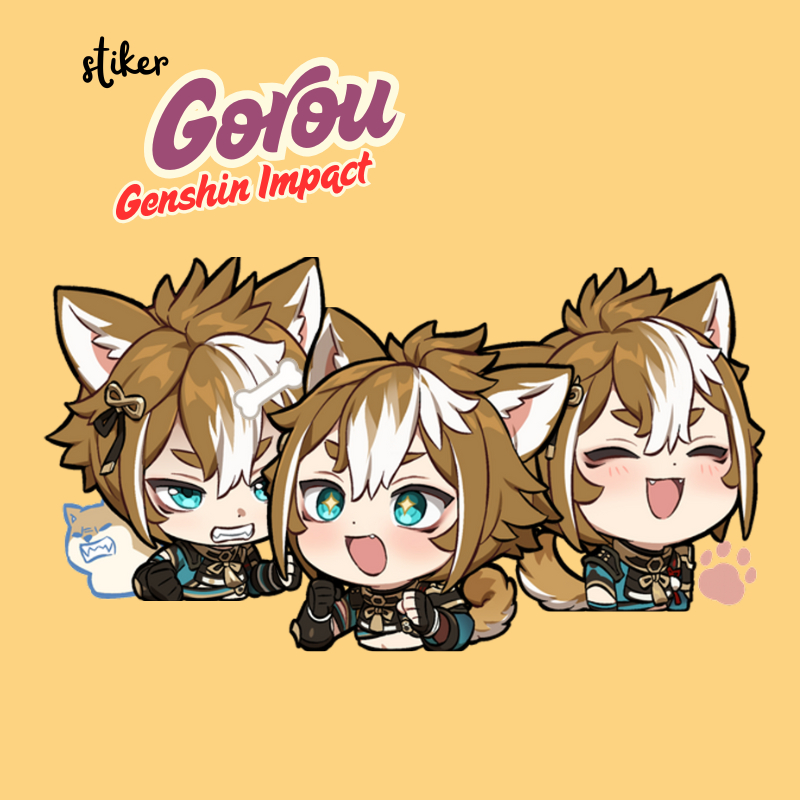 Jual Stiker Gouhou Genshin Impact | Sticker Merch Genshin Impact Gorou ...