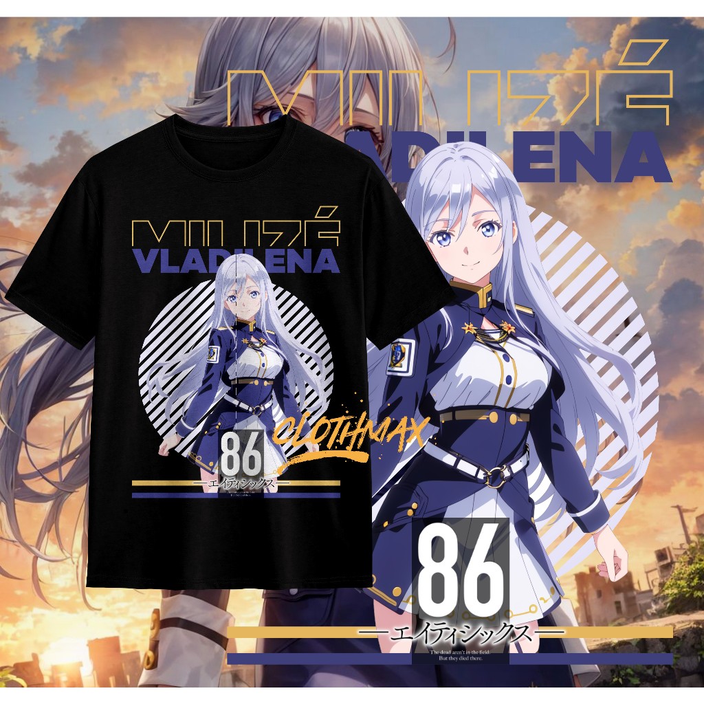 Jual Kaos Tshirt Anime 86 (eighty six) Baju Milize Vladilena - Anju ...