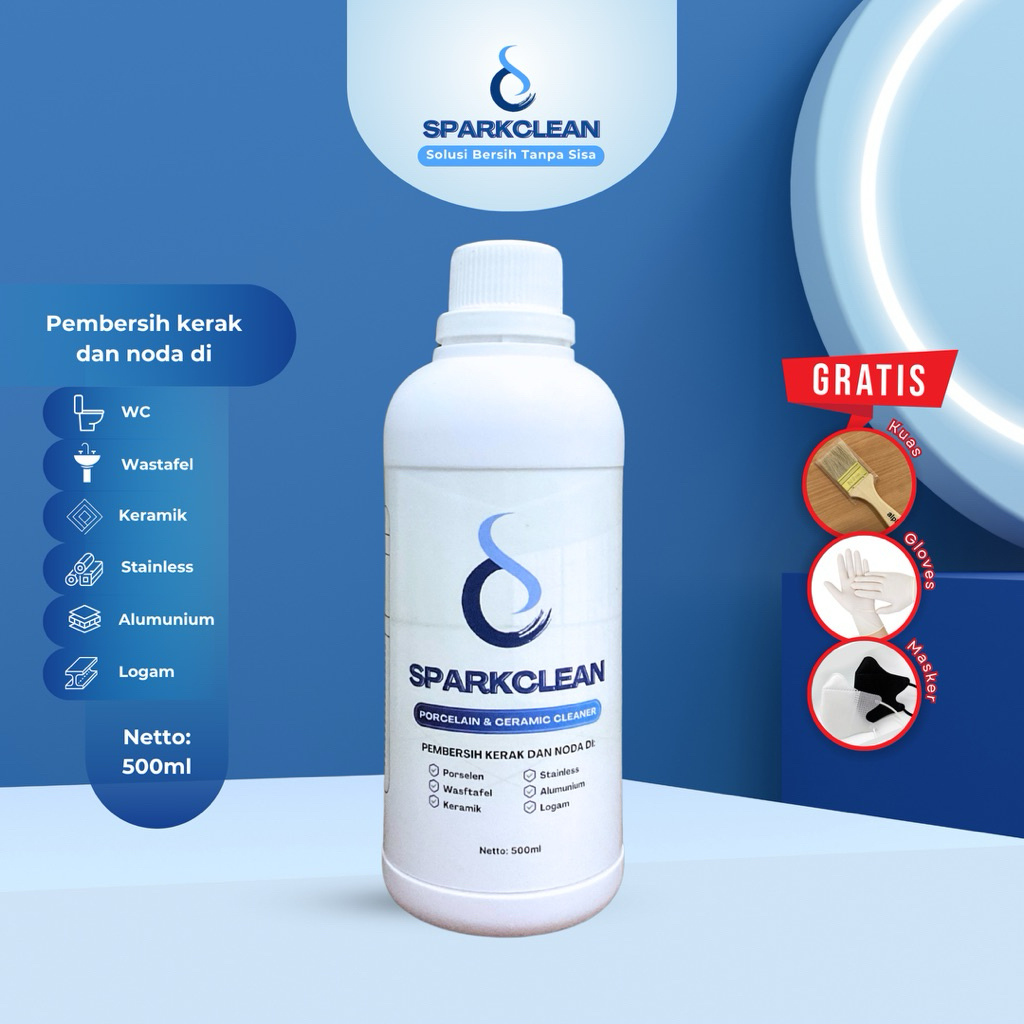 Jual Sparkclean Porcelain & Ceramic Cleanser- Pembersih Kerak & Noda WC ...