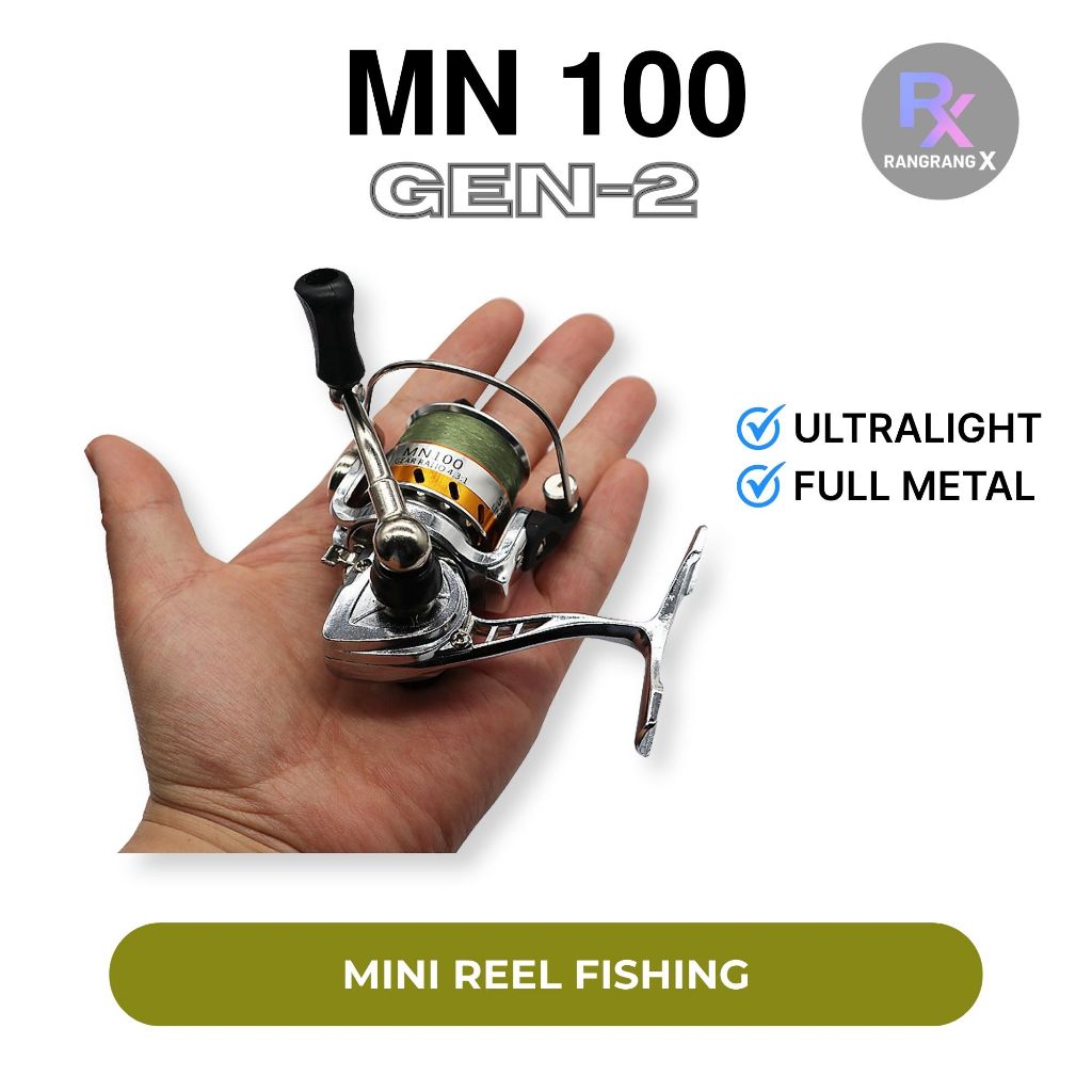 Jual Reel Pancing Mini Spinning Micro Reel Full Metal - MN100 GEN-2 ...
