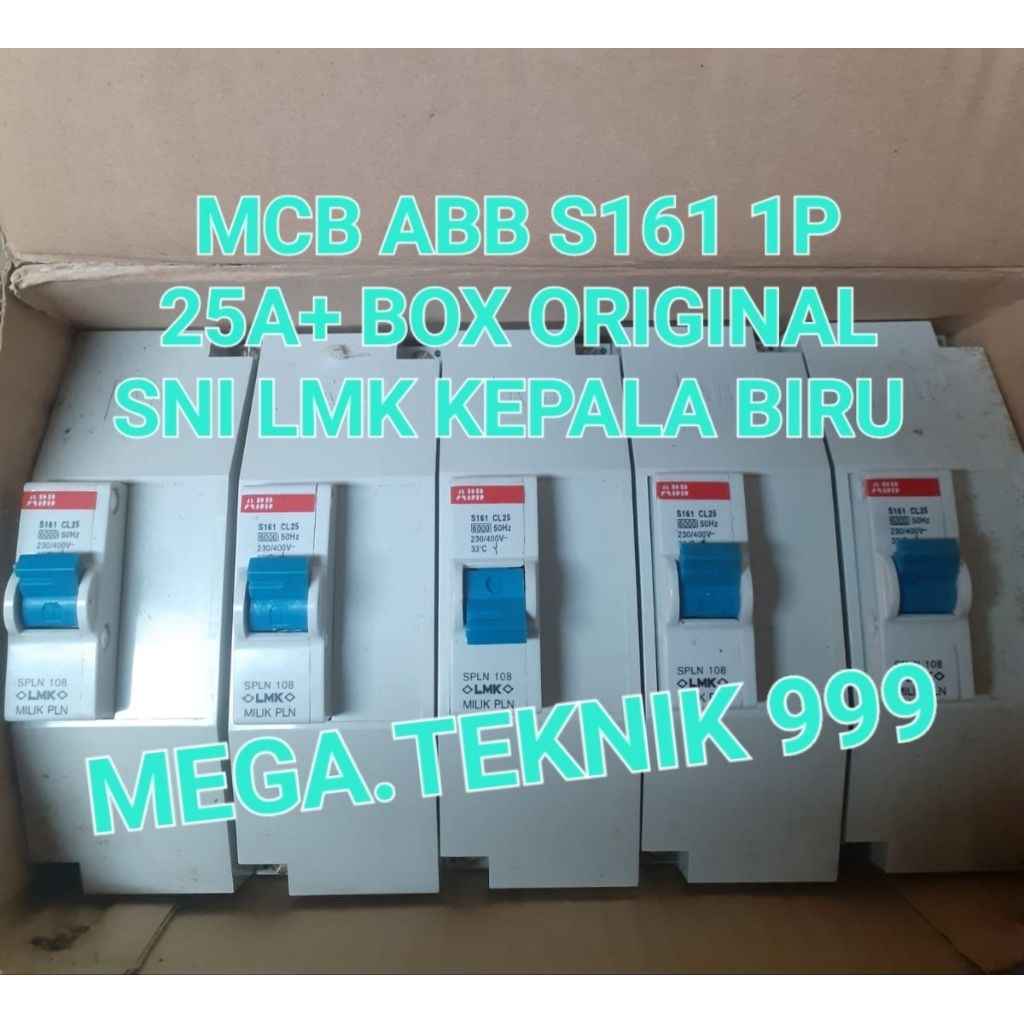 Jual MCB ABB PLN+BOX S161 1PHASE 25A ABB MCB PLN 1P 25A | Shopee Indonesia