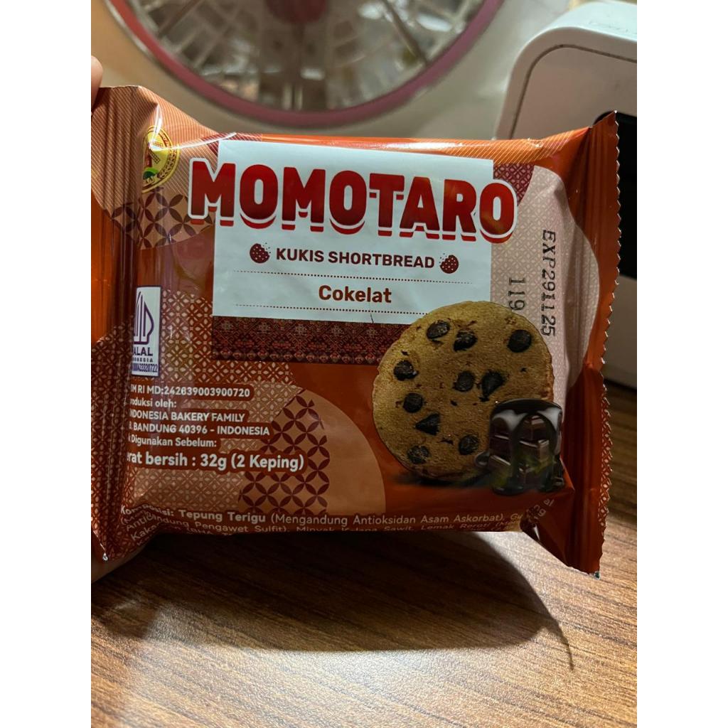 Jual 1 Pcs Momotaro Kukis Short Bread Rasa Coklat 32 Gr ( 2 Keping ...