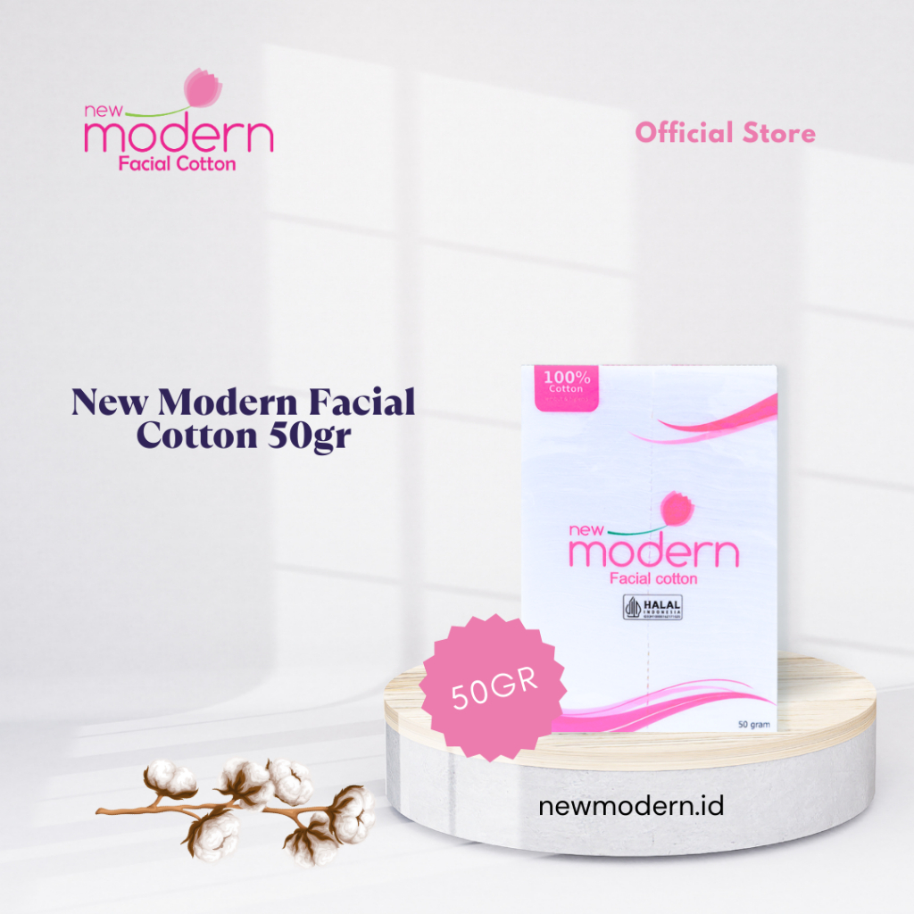 Jual Modern Kapas Facial Cotton 50gr - Kapas Modern 50g | Shopee Indonesia