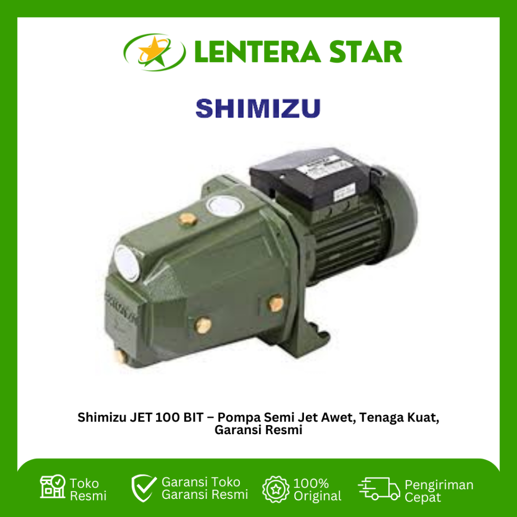 Jual Shimizu JET 100 BIT – Pompa Semi Jet Awet, Tenaga Kuat, Garansi Resmi | Shopee Indonesia