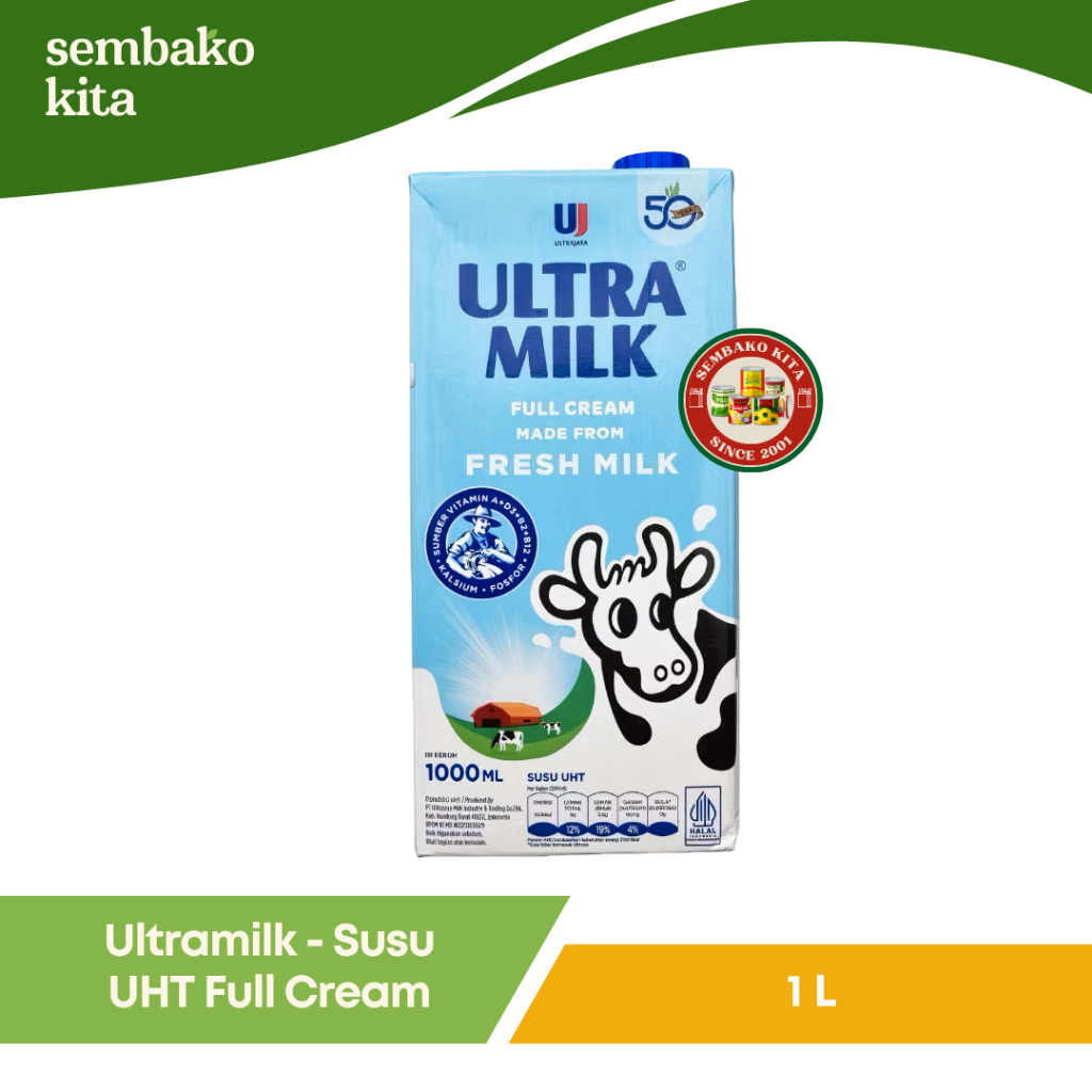 Jual Ultramilk - Susu UHT Ultramilk Full Cream 1 Liter | Shopee Indonesia