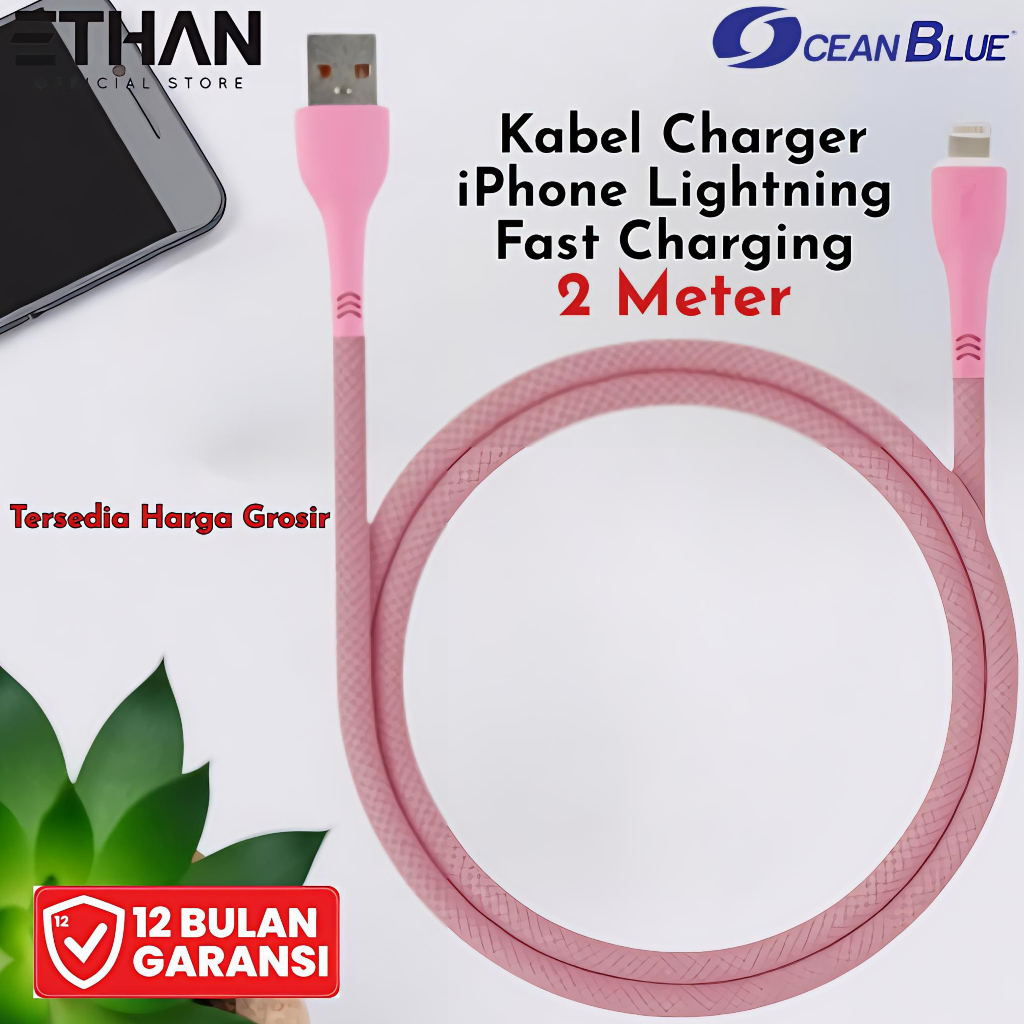 Jual OCEANBLUE Kabel Data Iphone Usb Lightning Fast Charging Cable ...