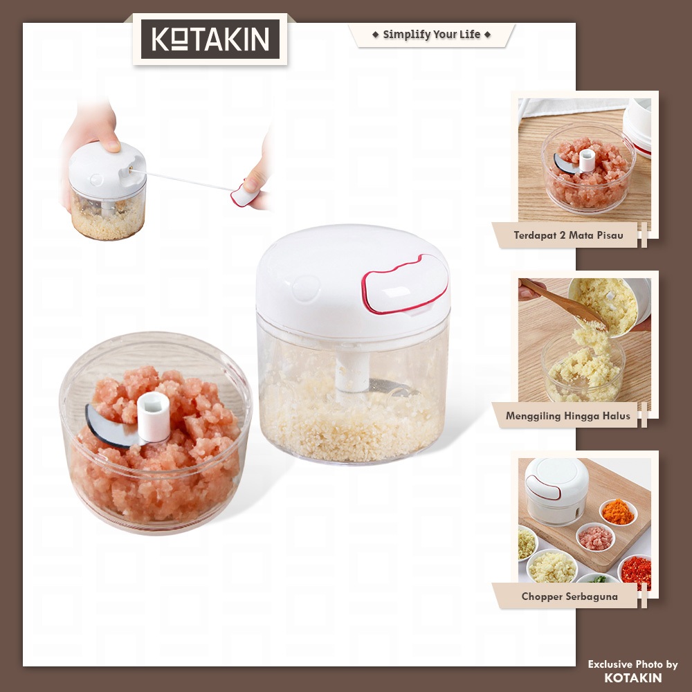 Jual KOTAKIN Mini Chopper Gilingan Daging Bumbu Dapur Masak Blender ...