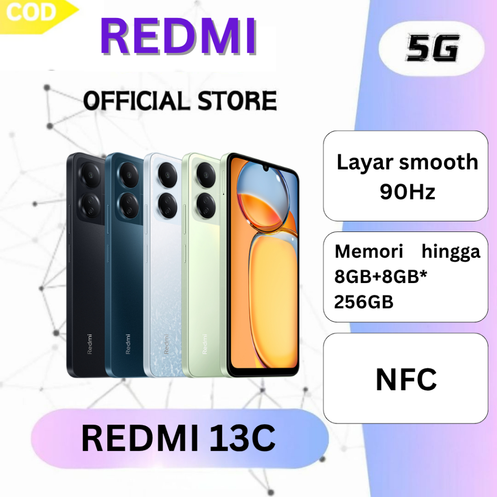 Jual HP Redmi 13C 8/256GB NFC Smartphone Baru 6.74 inci LET 5000mAh ...