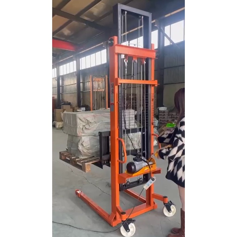 Jual hand stacker electric 2 ton 3 meter - hand lift - forklift manual ...