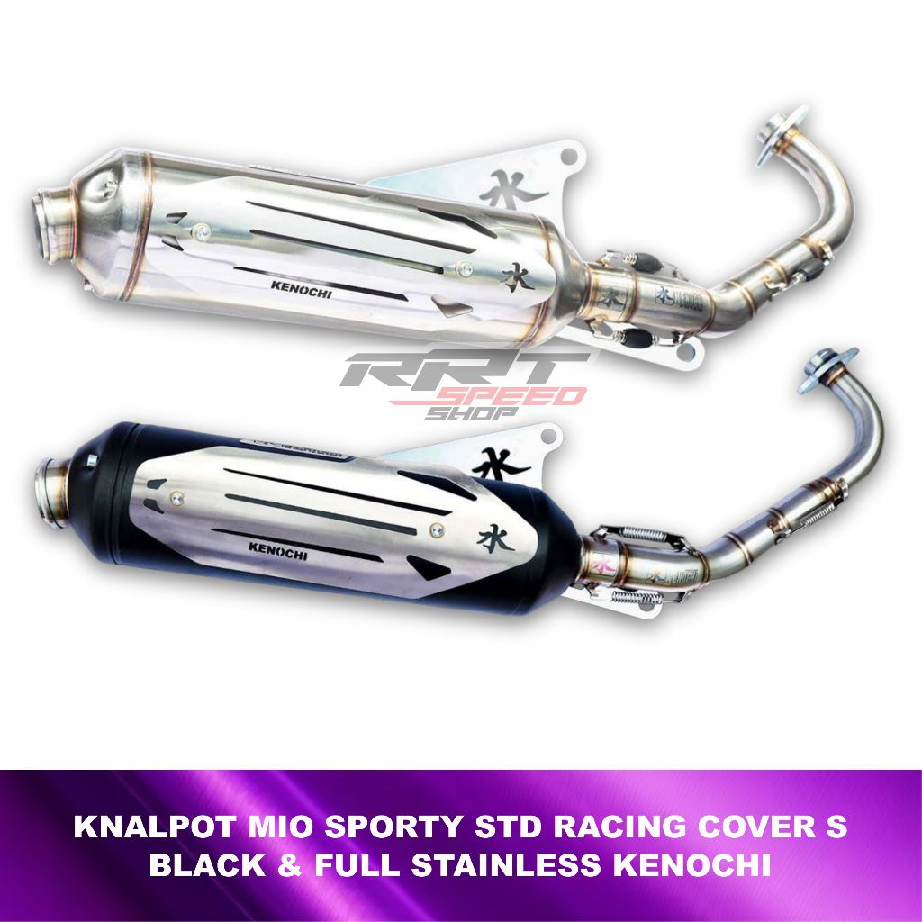 Jual RRT KENOCHI KNALPOT STANDAR STD RACING MIO SPORTY BLACK DAN FULL ...
