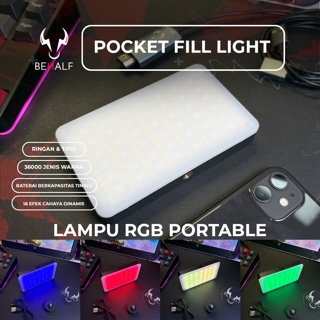 Jual BEHALF LAMPU RGB LED POCKET FILL LIGHT Lampu studio Lighting ...