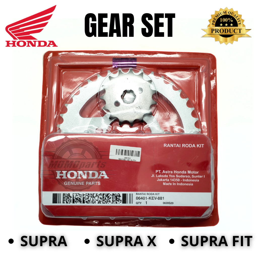 Jual ORIGINAL GEAR SET SUPRA X SUPRA FIT GIR RANTAI HONDA AHM SUPRA 100 GER SET PAKET RANTAI ...