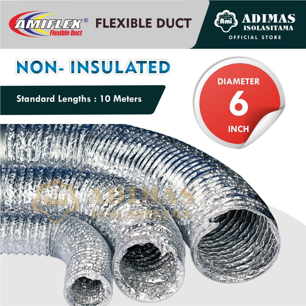 Jual Flexible Duct AMIFLEX Non Insulasi 6 Inch Panjang 10 Meter ...