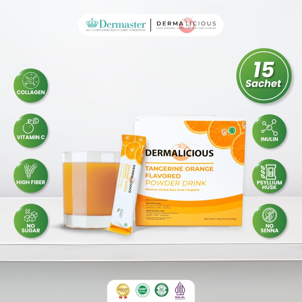 Jual Dermalicious Fiber Drink - 1 Box (15 Sachet) | Shopee Indonesia