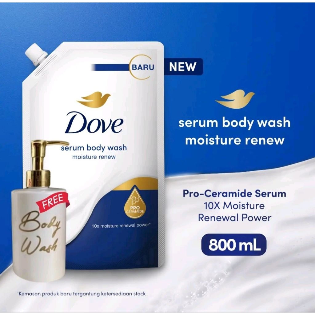 Jual dove body wash serum free botol .. tinggal pilih mau slide brp ...