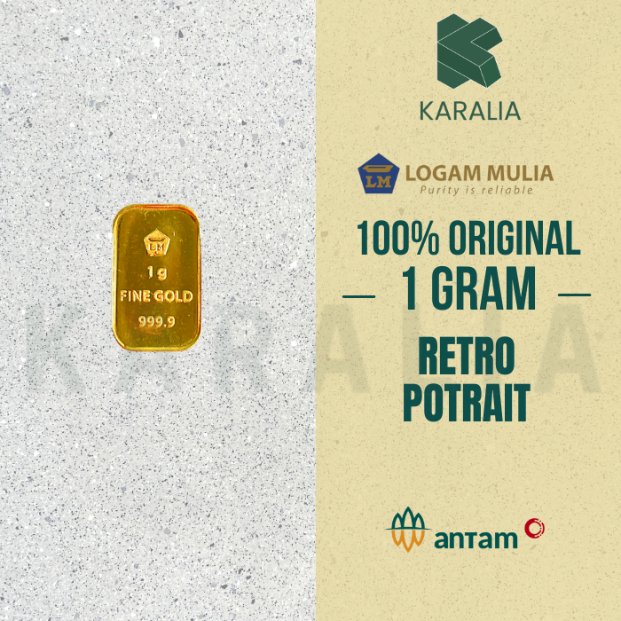 Jual Antam Logam Mulia Emas Antam 1 Gram Retro Potrait LM Antam Emas ...