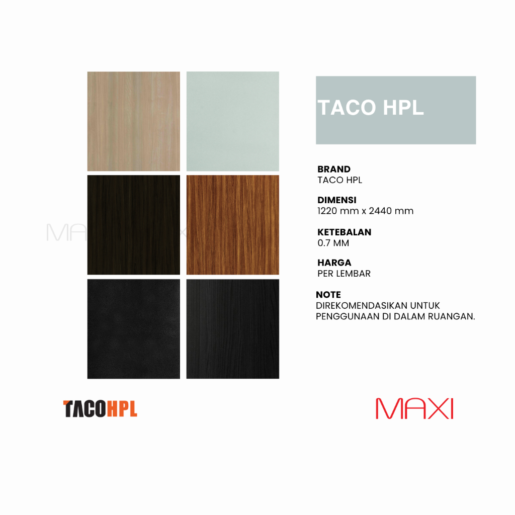 Jual TACO No. TH-133GL - TH-208GL - Series HPL Glossy/kilap - Series ...