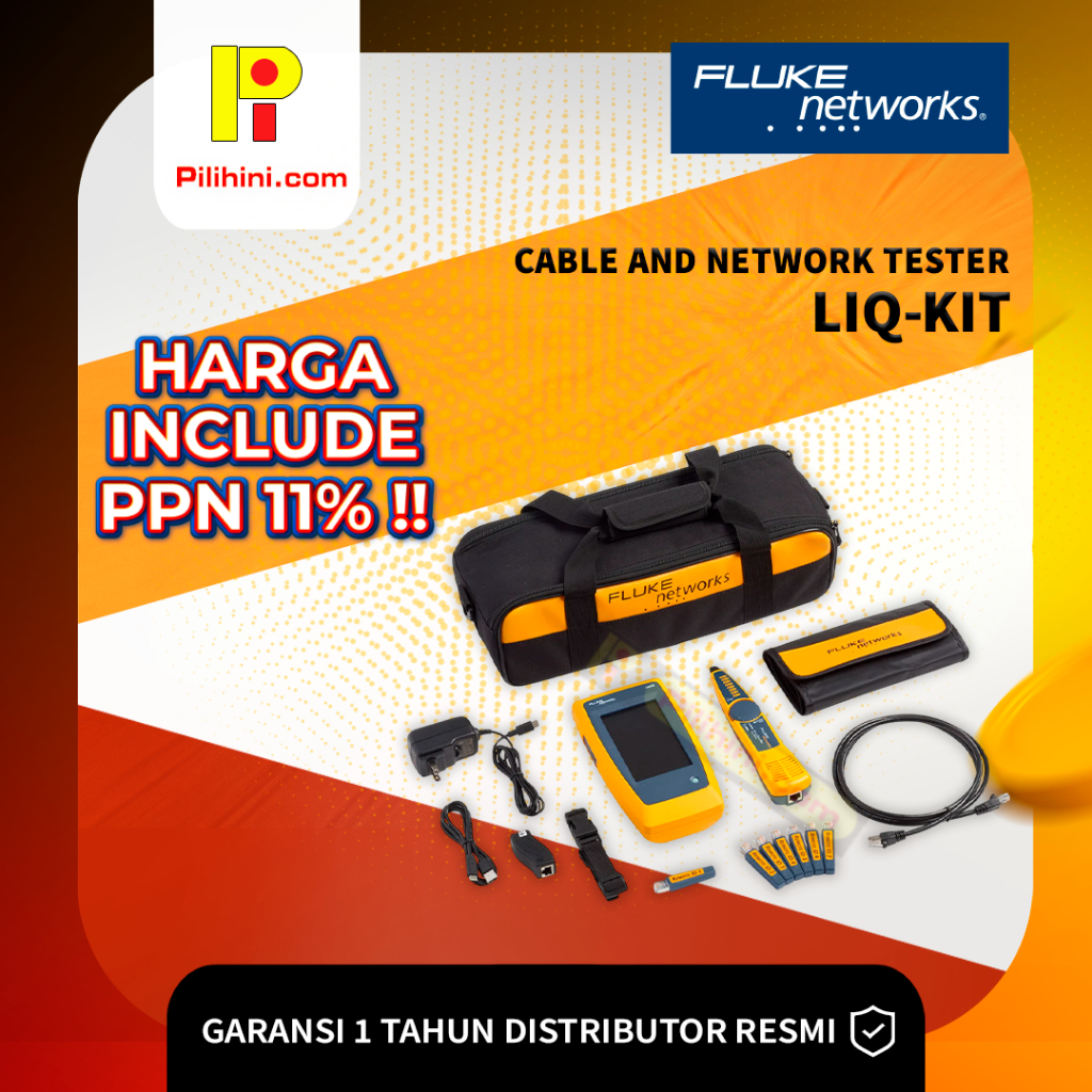 Jual Fluke Networks LIQ-KIT LinkIQ™ Cable + Network Tester Advanced Kit ...