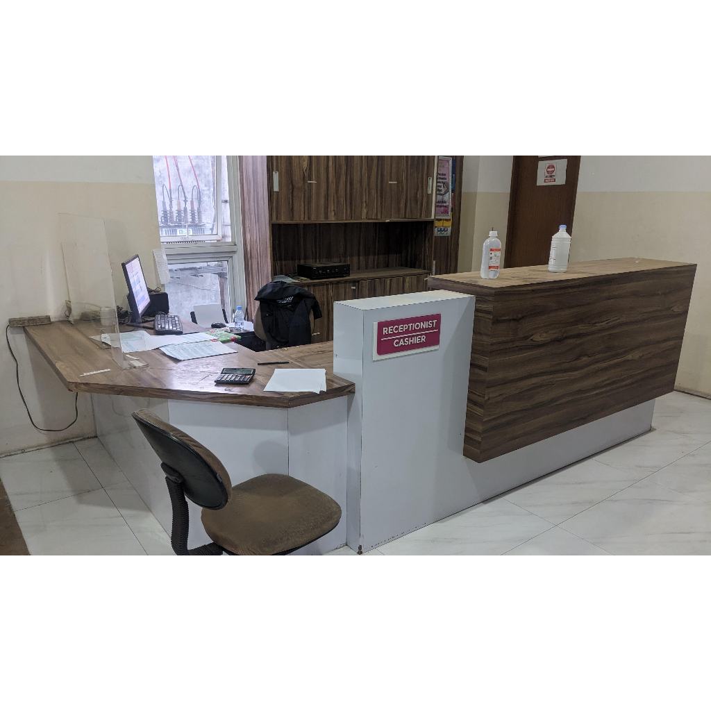 Jual Meja Kantor Receptionist Cashier | Shopee Indonesia