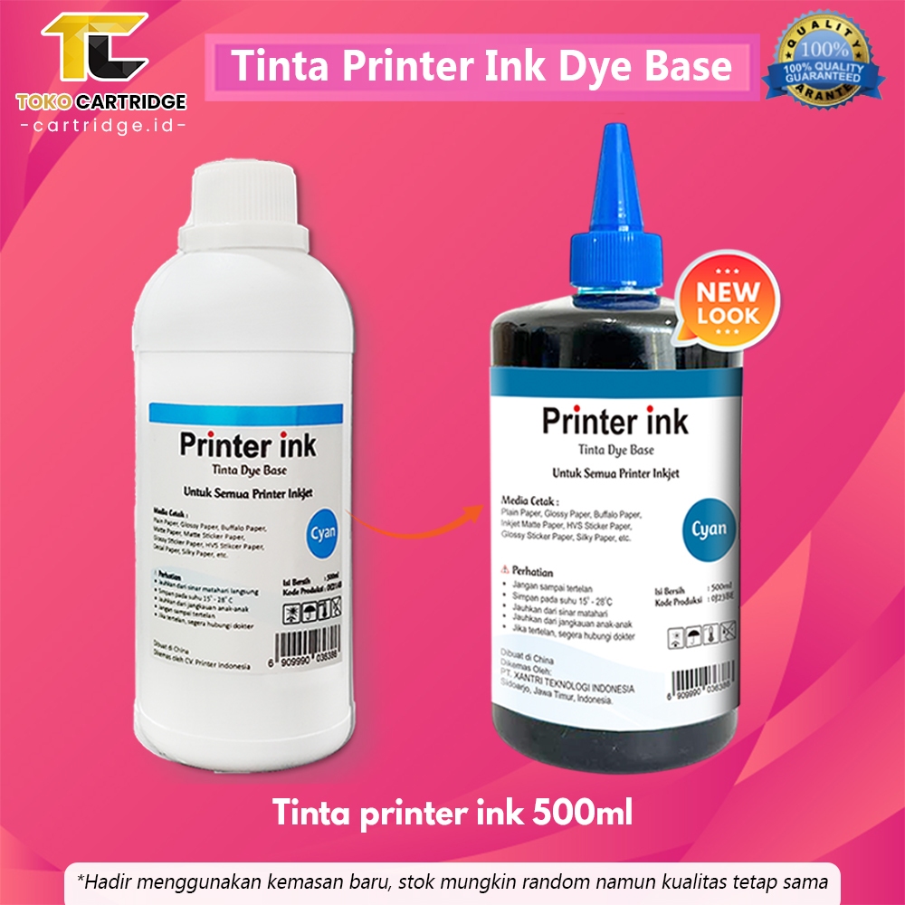 Jual Tinta Universal 500 ml refill ink Printer Epson L360 L365 L455 ...