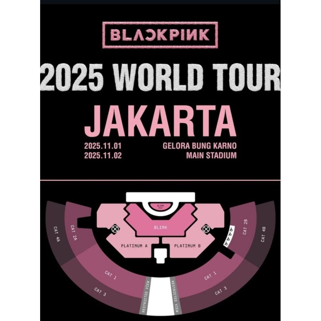 Jual SOLD WTS Tiket Blackpink 2025 Day2 VIP Blink Seating | Shopee ...