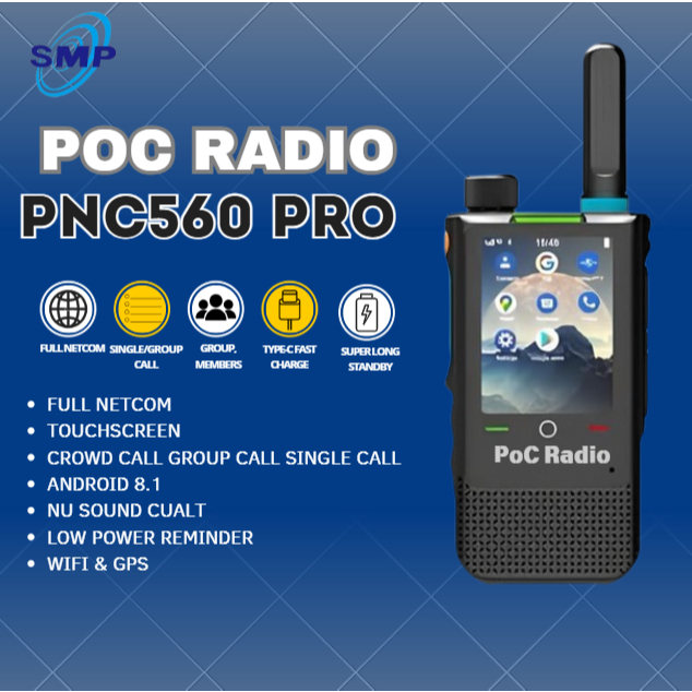 Jual HT SMP PNC560 Pro Touchscreen PoC WiFi/GPS Walkie Talkie | Shopee ...