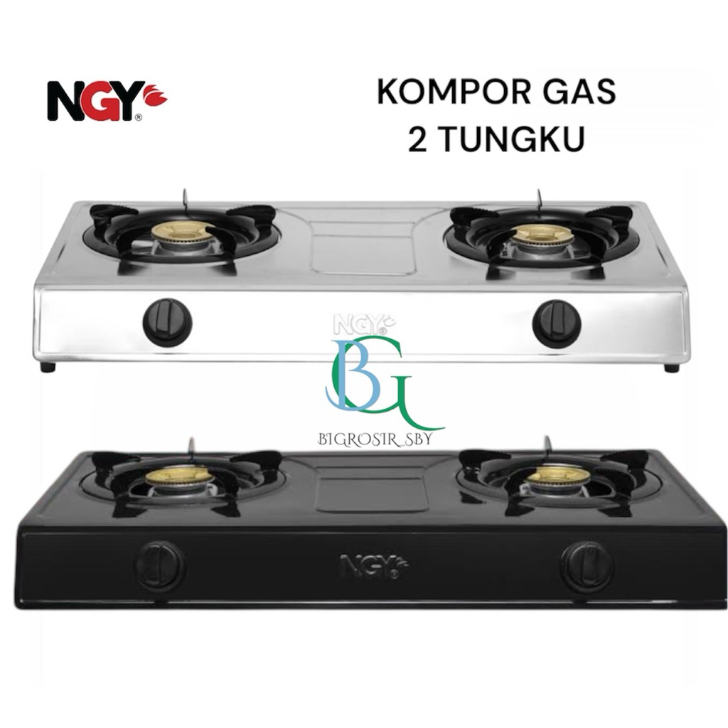Jual NGY KOMPOR GAS MURAH 2 TUNGKU / KOMPOR GAS STENLIS SNI | Shopee ...