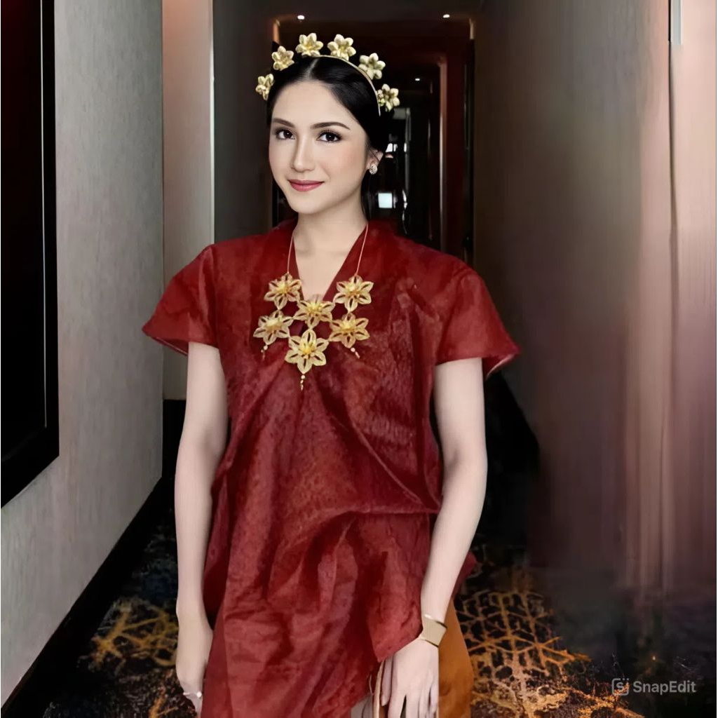 Jual 1 Set Bando + Kalung Adat Bugis Bunga Elegan Wanita Aksesoris ...